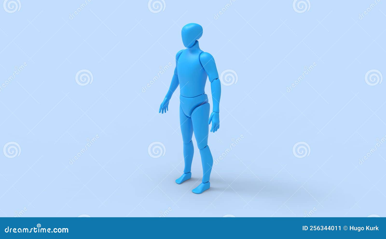 3D Rendering of a Dummy Robot Man Person Model Blank Template Isolated ...