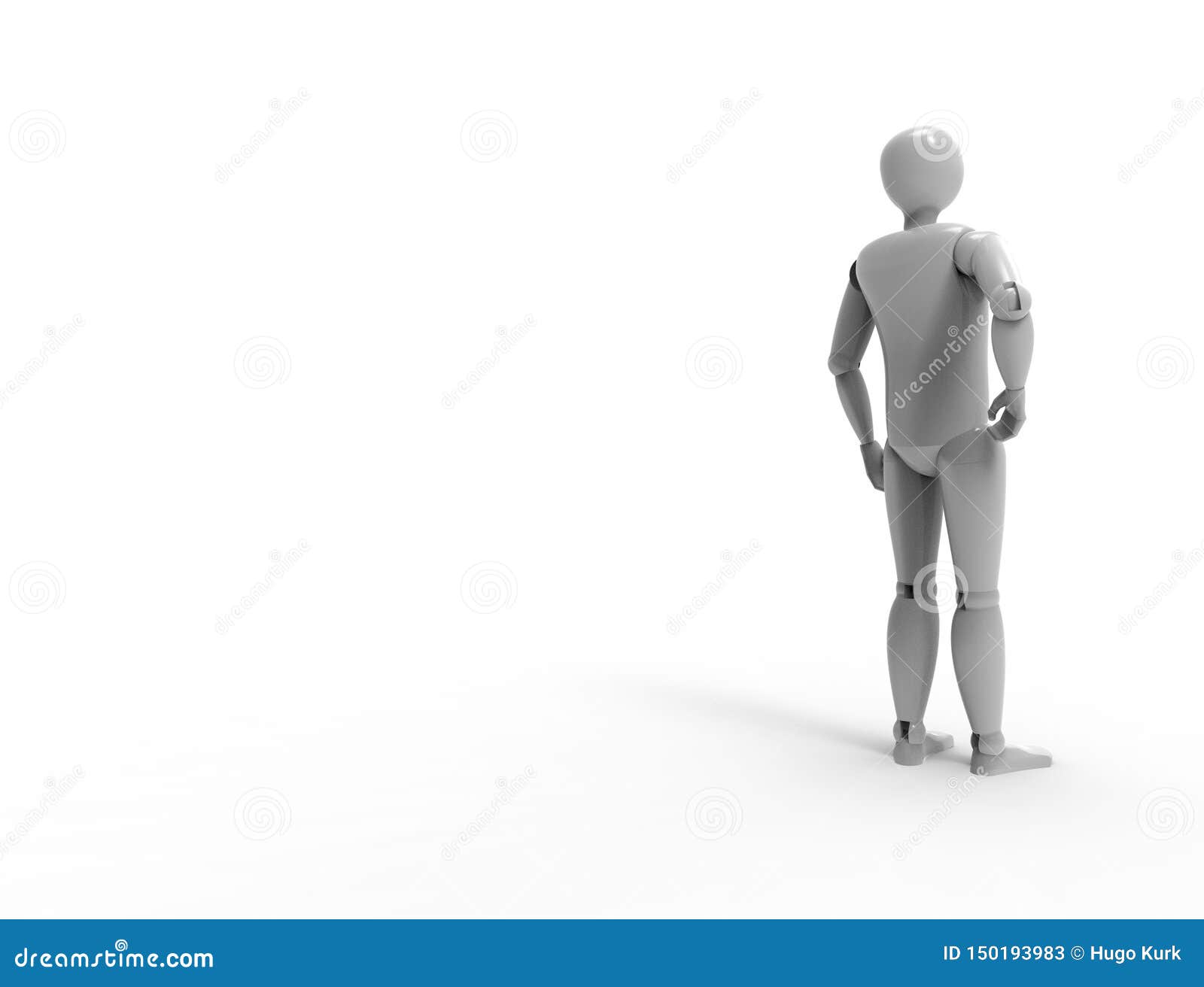3d Rendering of a Dummy Standing Posing is White Studio Background ...