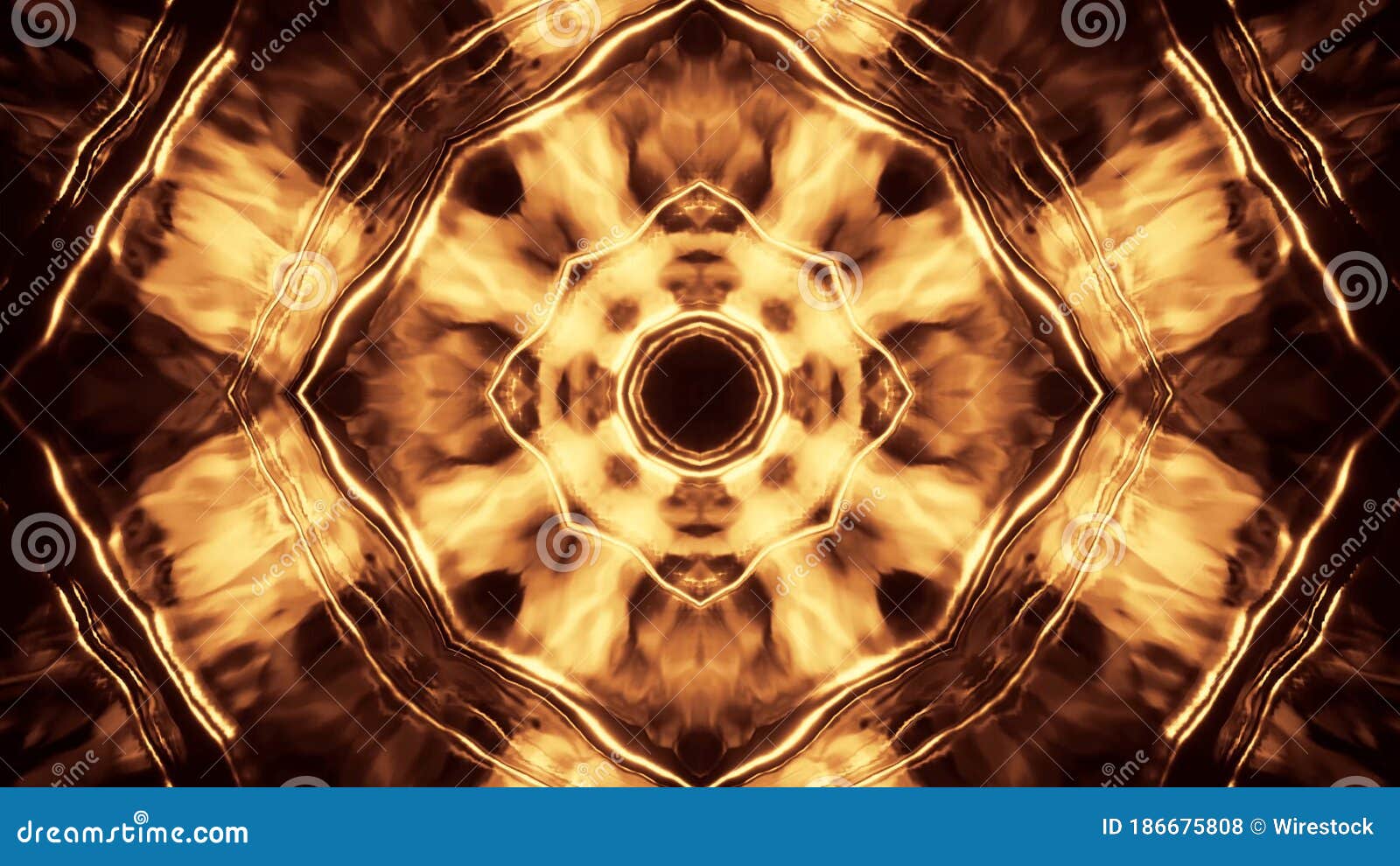 3D Rendering of Dynamic Cool Bright Golden Patterns for Background or ...