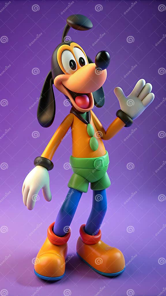 3d Rendering of Dynamic Goofy. Generative AI Stock Illustration ...