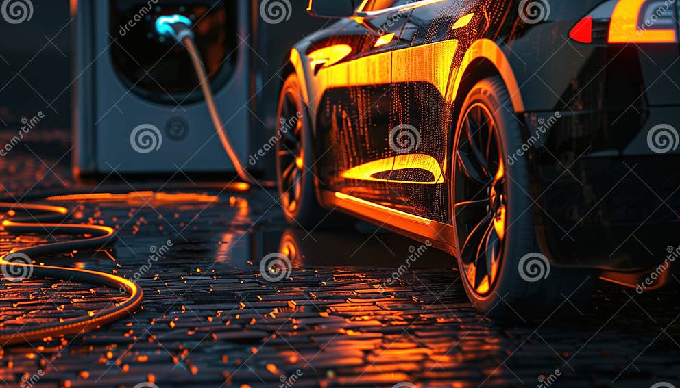 3d Rendering of E-Mobility with Electric Car Charging Battery: a Visual ...