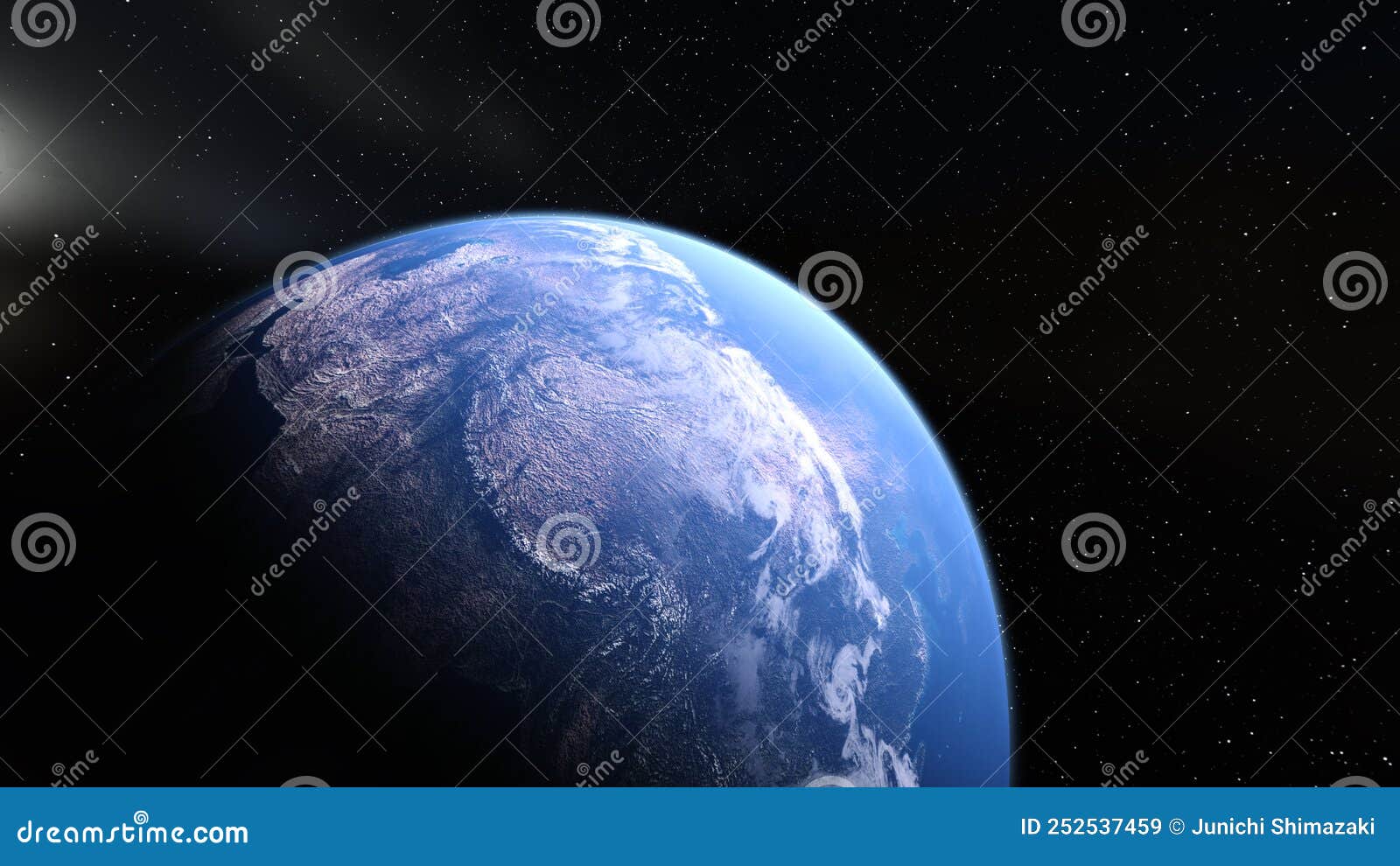 3D rendering of the earth stock illustration. Illustration of stars ...