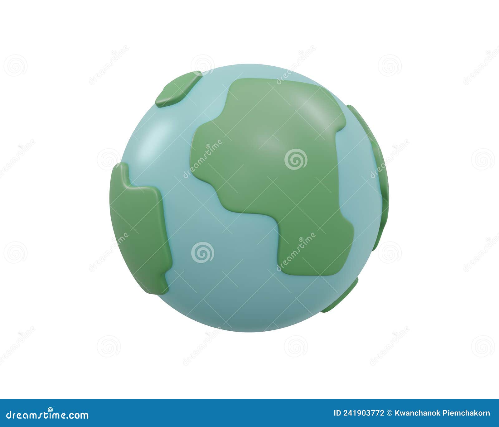3D Rendering of Earth Icon Symbol. Stock Illustration - Illustration of ...