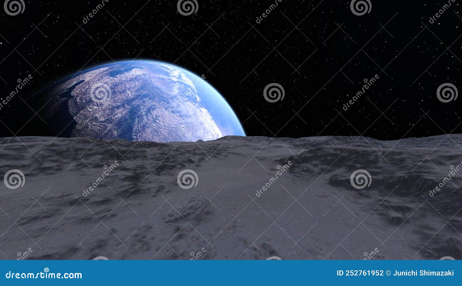 3D Rendering of the Earth and Planetary Surface Stock Illustration ...