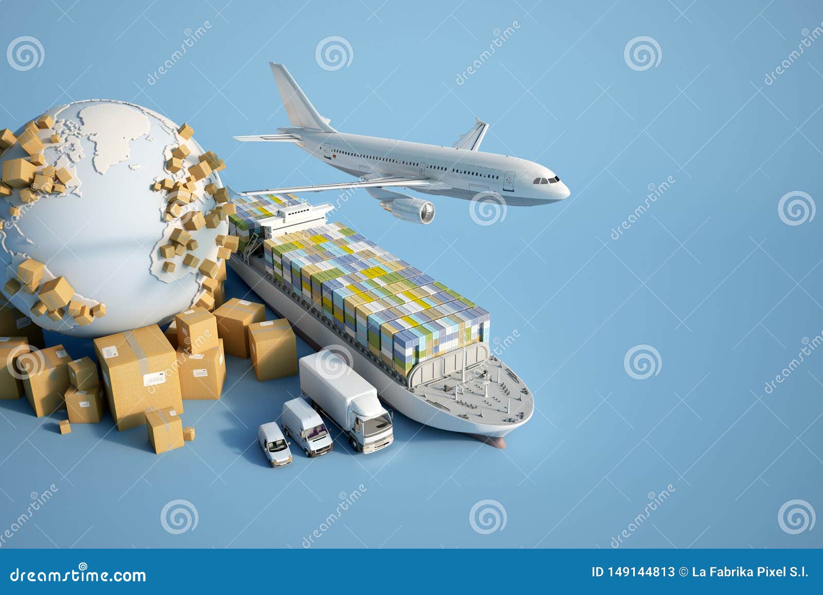 Global Transportation Industry Stock Illustration - Illustration of ...