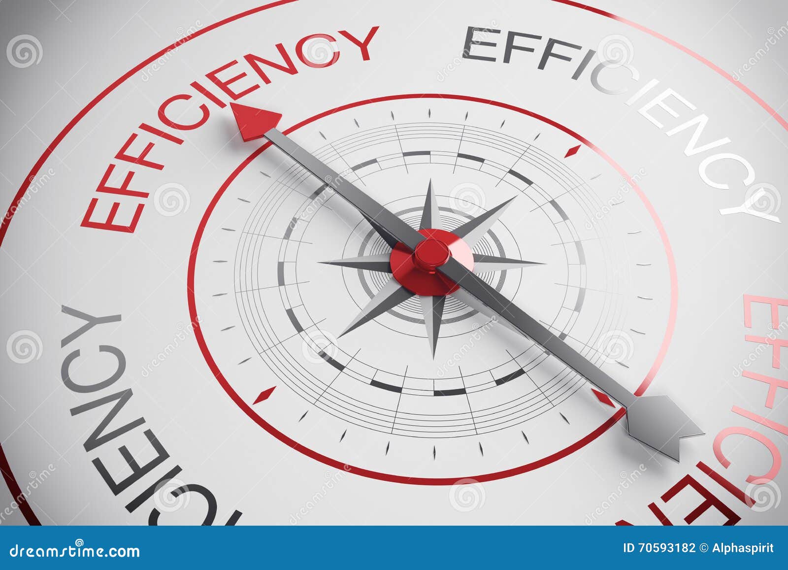 3D Rendering of Efficiency Compass Stock Illustration - Illustration of ...