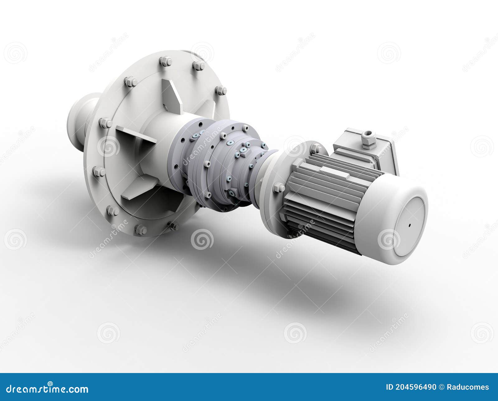 3D Rendering - Electric Motor Assembly Stock Illustration ...
