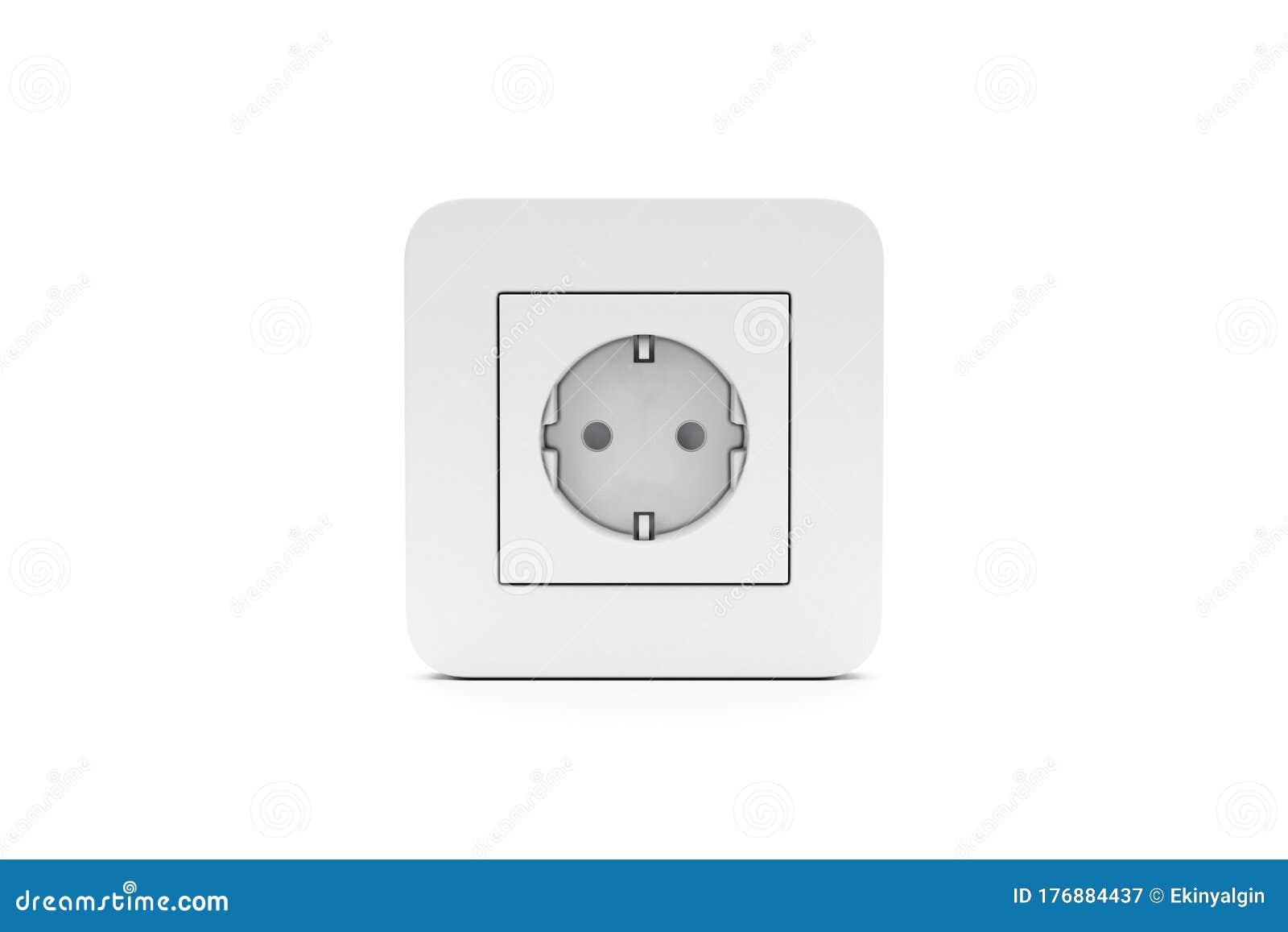 3D Rendering of Electric Plug on White Stock Illustration ...