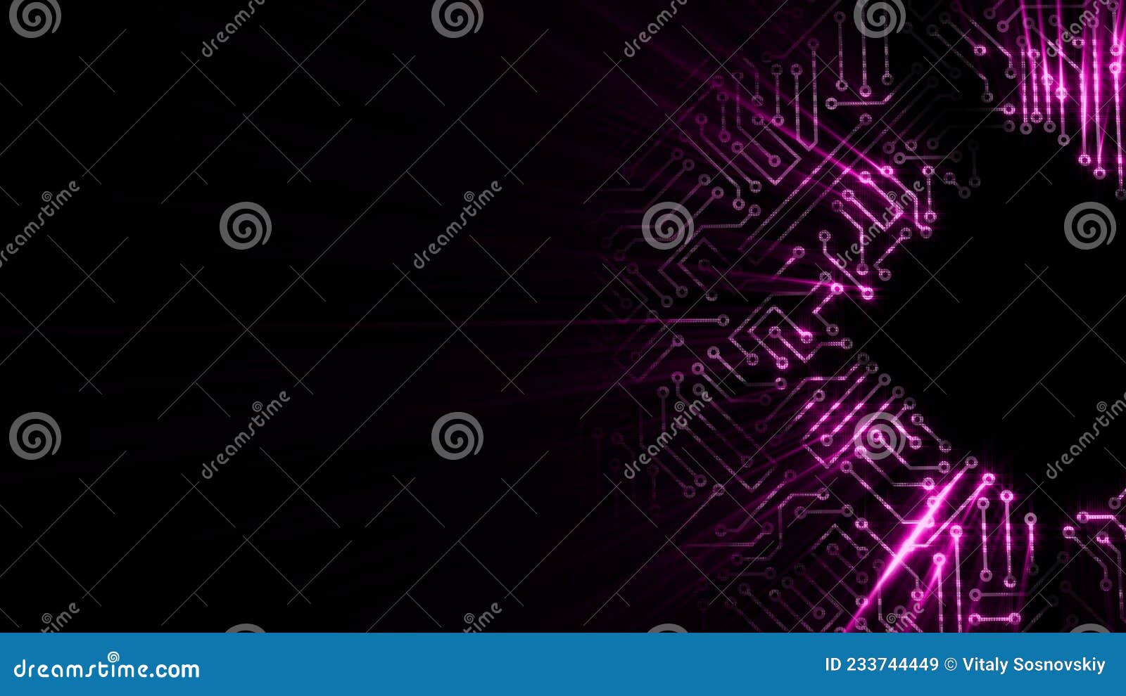 3D Rendering of an Electrical Pulse Passing through the Circuits of a ...