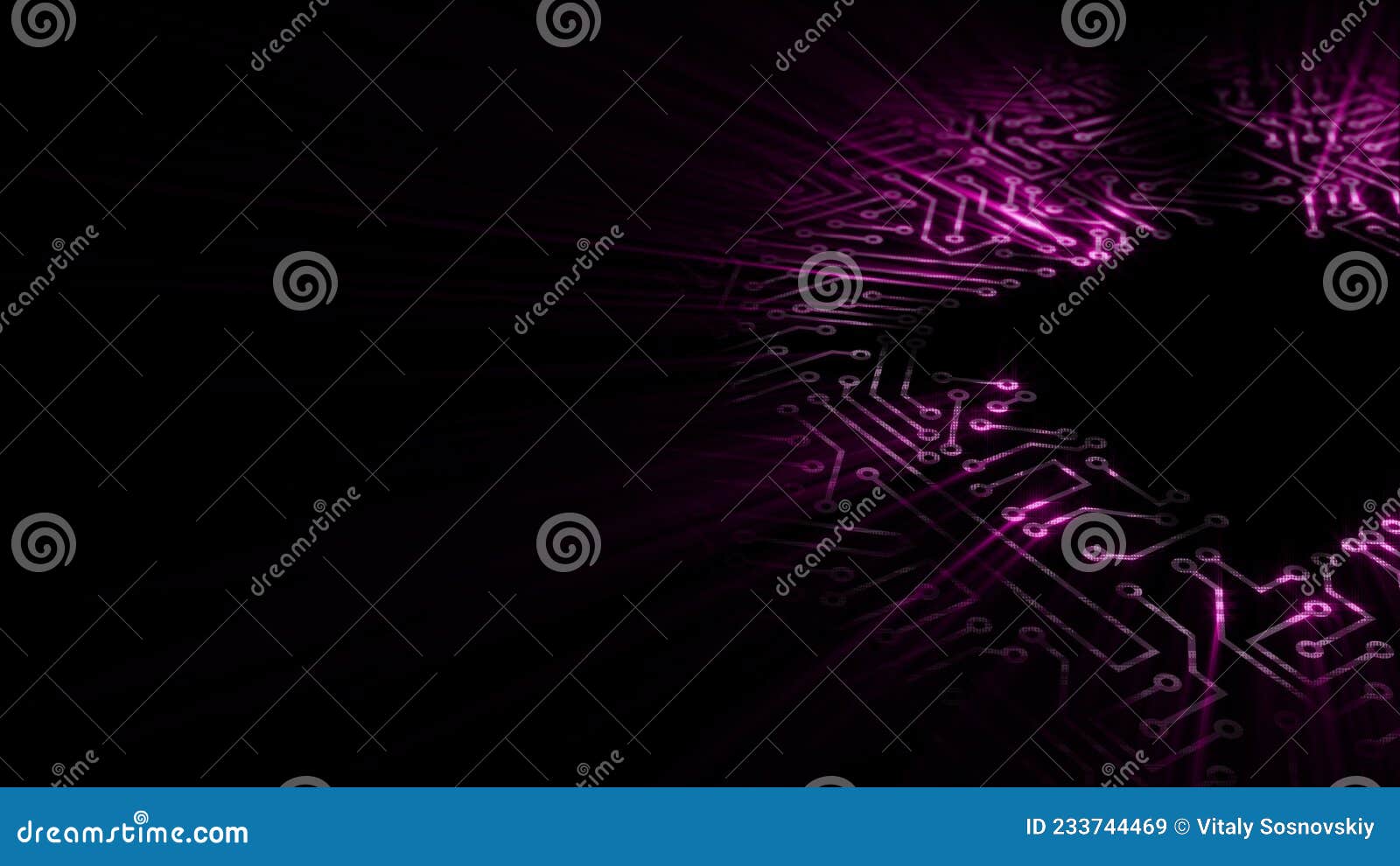 3D Rendering of an Electrical Pulse Passing through the Circuits of a ...