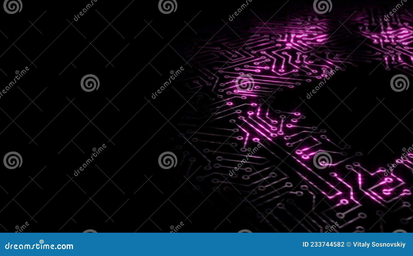3D Rendering of an Electrical Pulse Passing through the Circuits of a ...