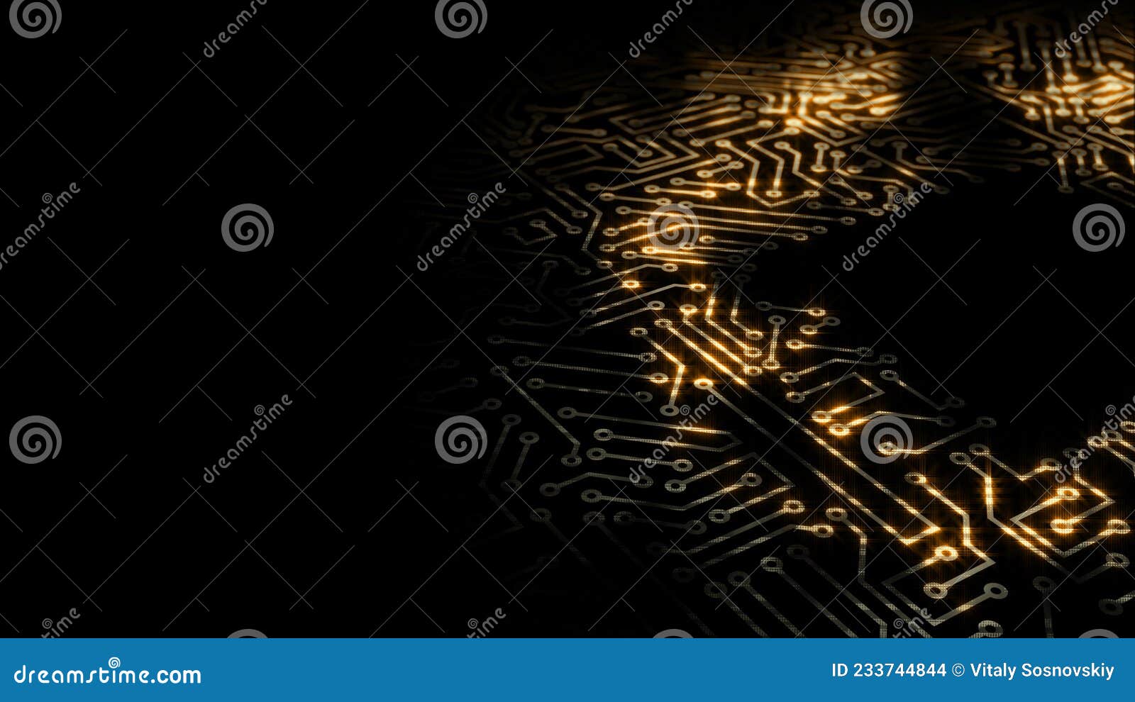 3D Rendering of an Electrical Pulse Passing through the Circuits of a ...