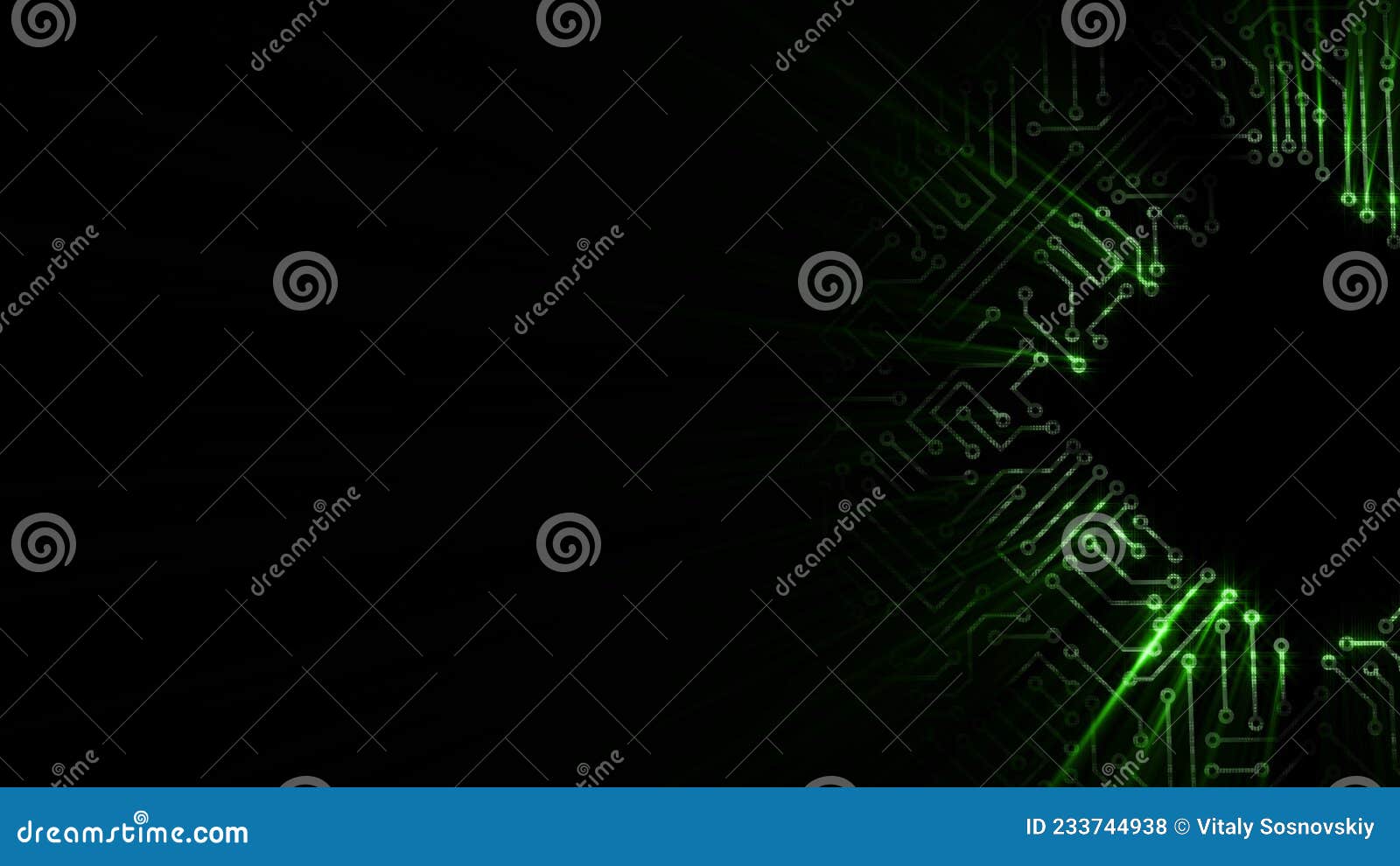 3D Rendering of an Electrical Pulse Passing through the Circuits of a ...