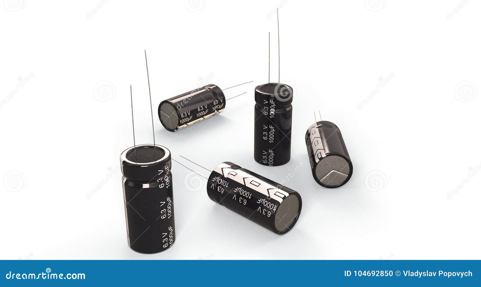 3D Rendering - Electrolytic Capacitor Stock Photo | CartoonDealer.com ...
