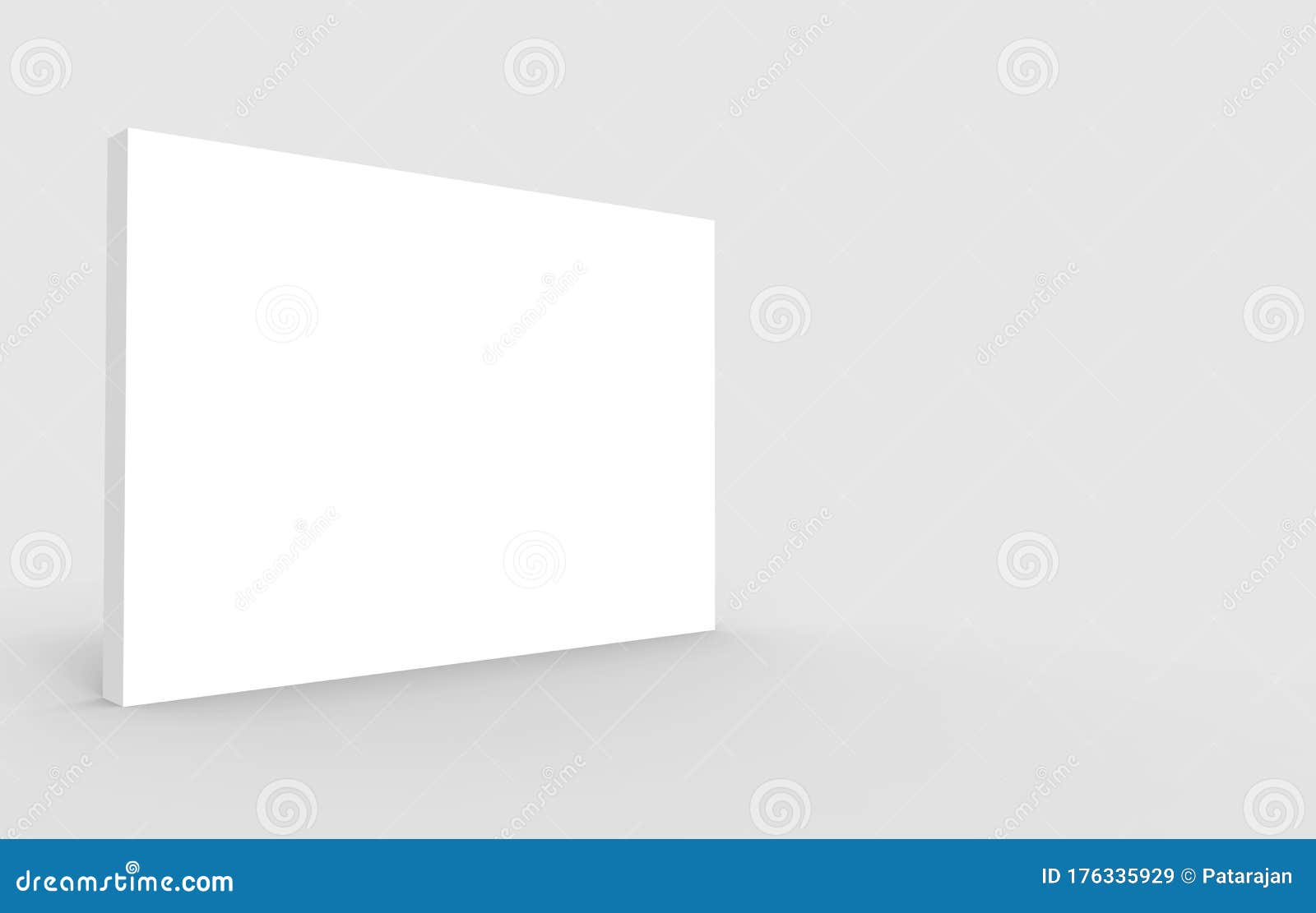 3d Rendering. Empty Blank White Rectangle Box Whiteboard with Clipping ...