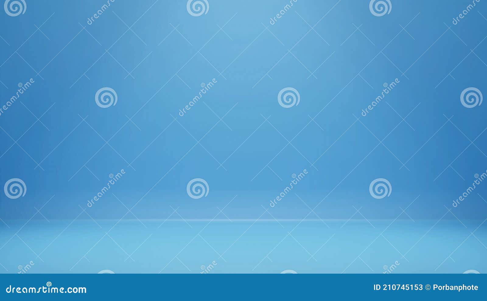3d Rendering, Empty Blue Color Studio Room Background Stock ...