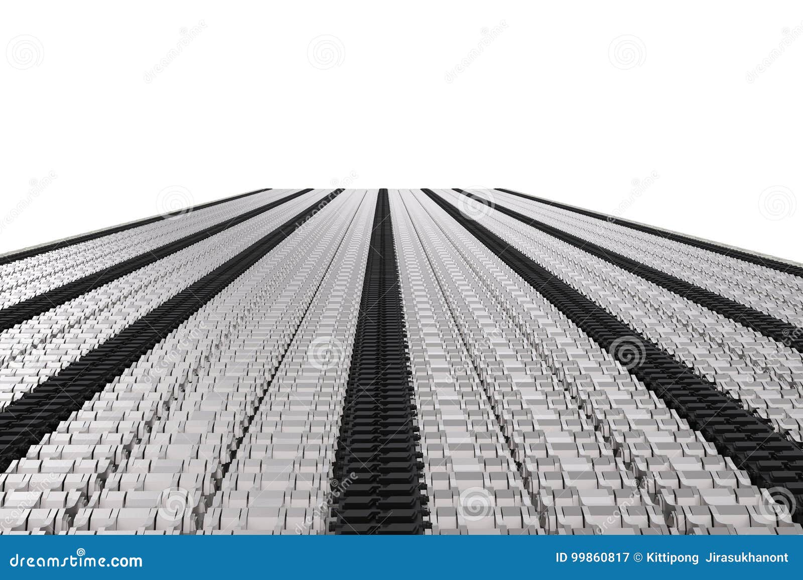 Empty conveyor belt stock illustration. Illustration of white - 99860817