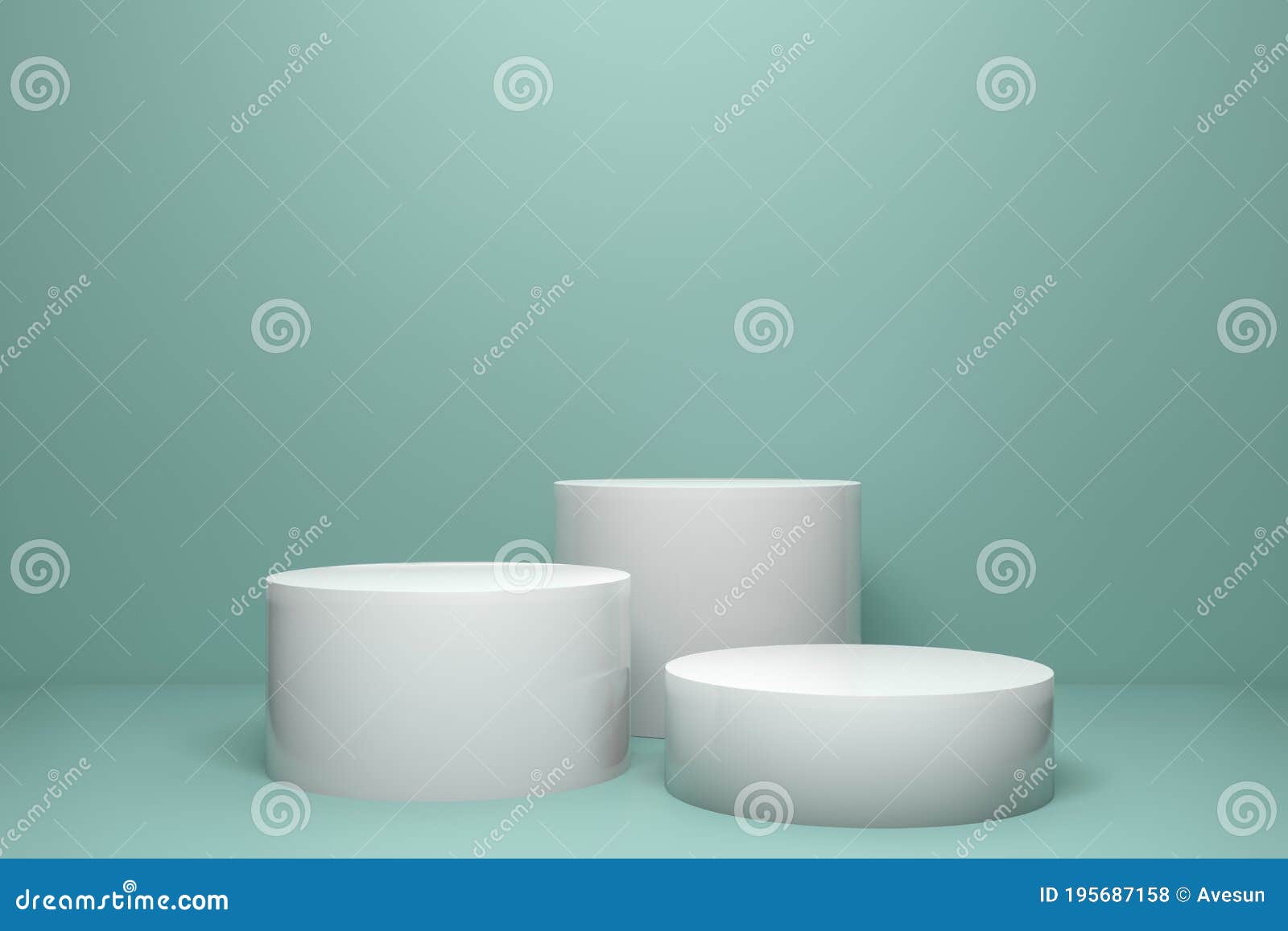 3D Rendering of Empty Display Stand Stock Illustration - Illustration ...