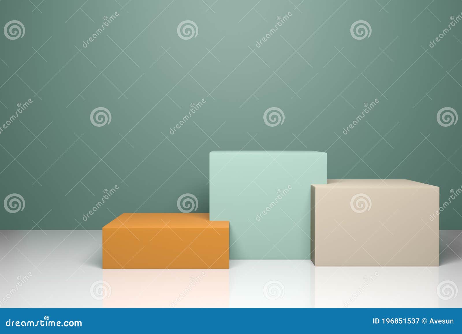 3D Rendering of Empty Display Stand Stock Illustration - Illustration ...