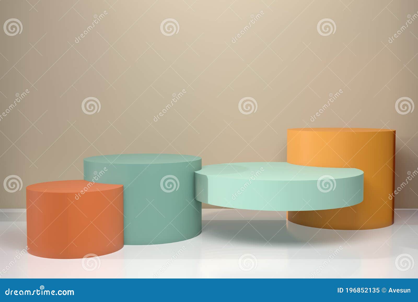 3D Rendering of Empty Display Stand Stock Illustration - Illustration ...