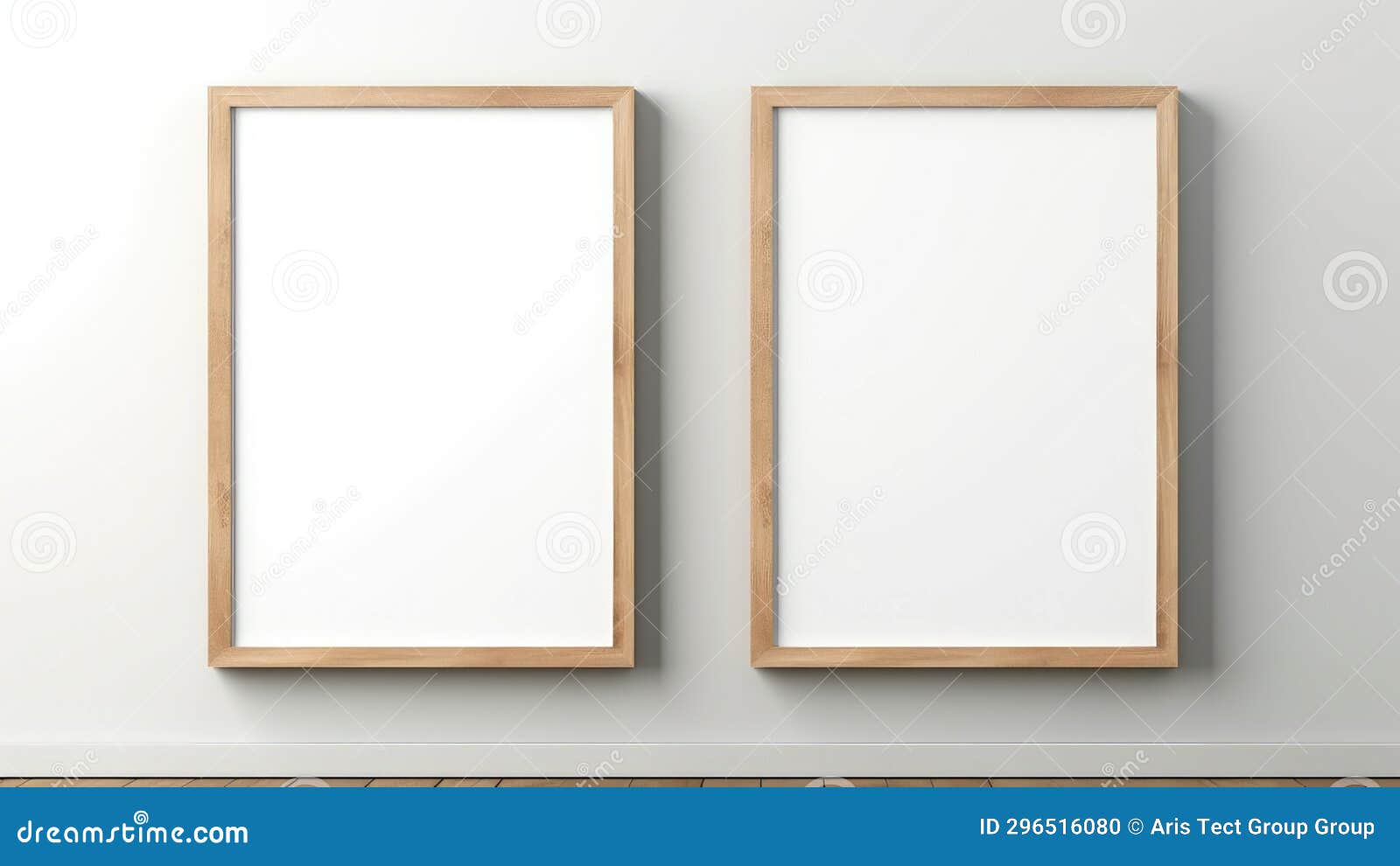 3D Rendering of the Empty Gallery Borders Hang on a Wall. Stock ...