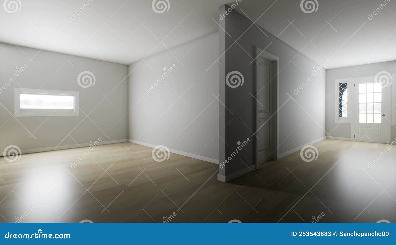 3D Rendering of an Empty Room Stock Video - Video of interior ...