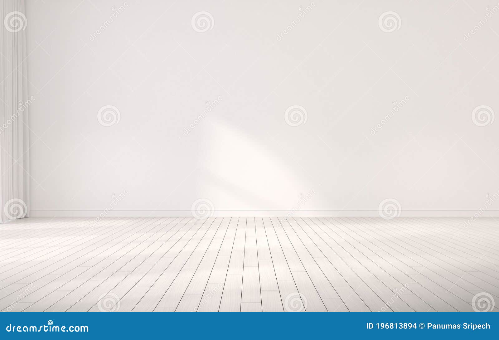 3D Rendering of Empty Room with Shadow on Wall Stock Illustration ...