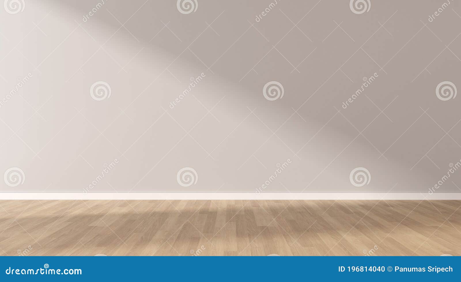 3D Rendering of Empty Room with Shadow on Wall Stock Illustration ...