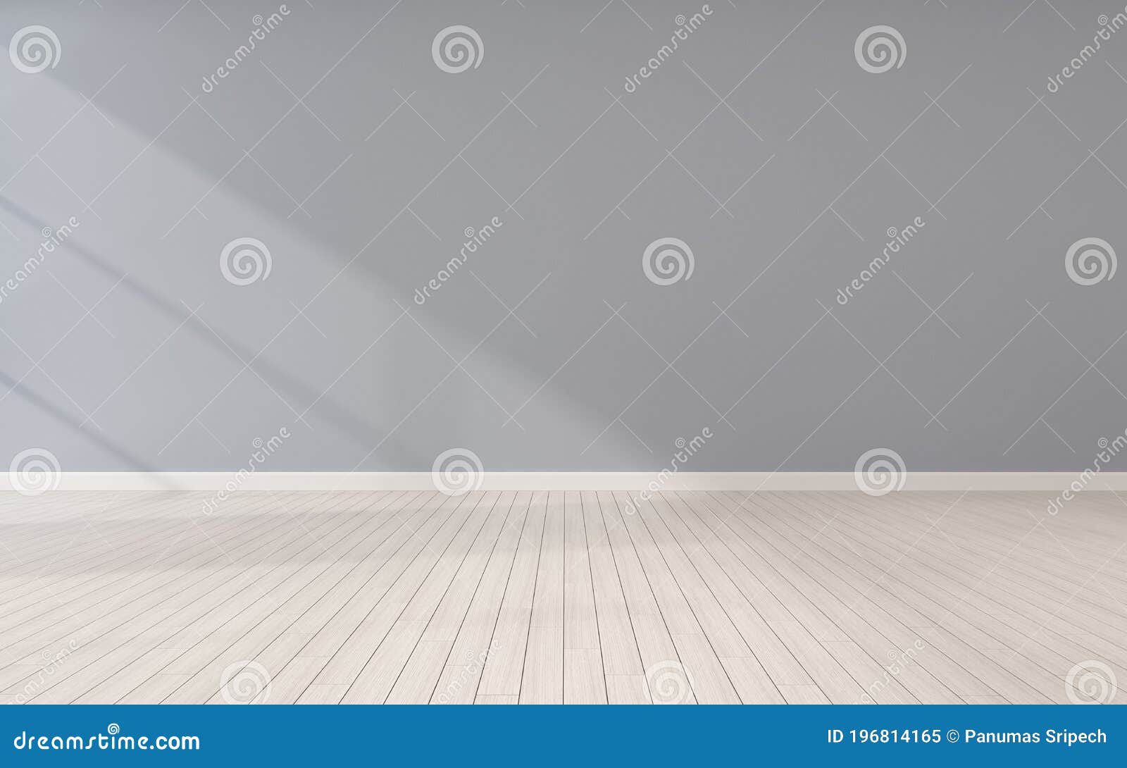 3D Rendering of Empty Room with Shadow on Wall Stock Illustration ...