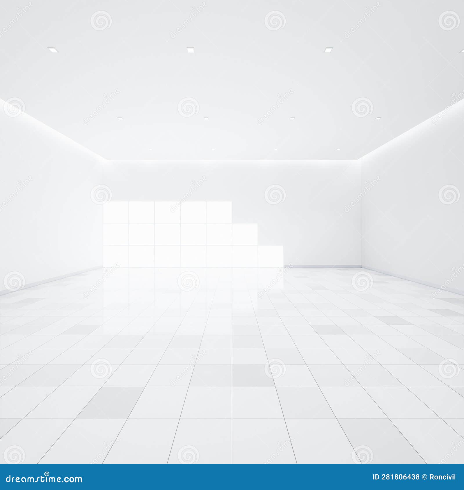 3d Rendering of Empty Room and Tile Floor for Background Stock ...