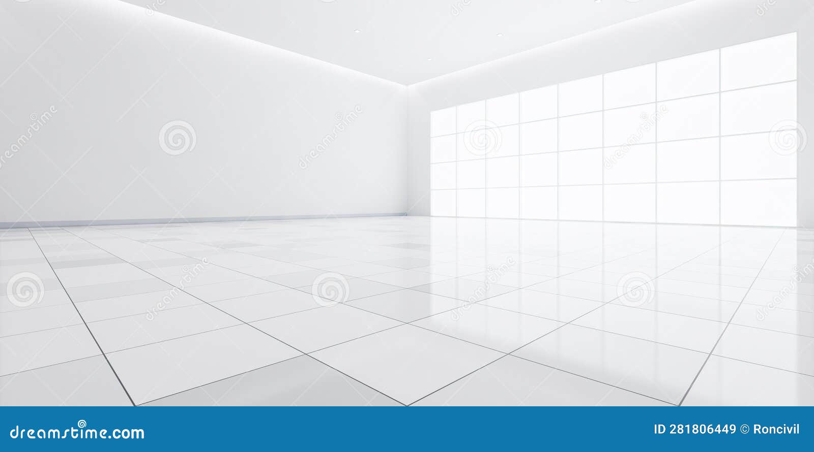 3d Rendering of Empty Room and Tile Floor for Background Stock ...