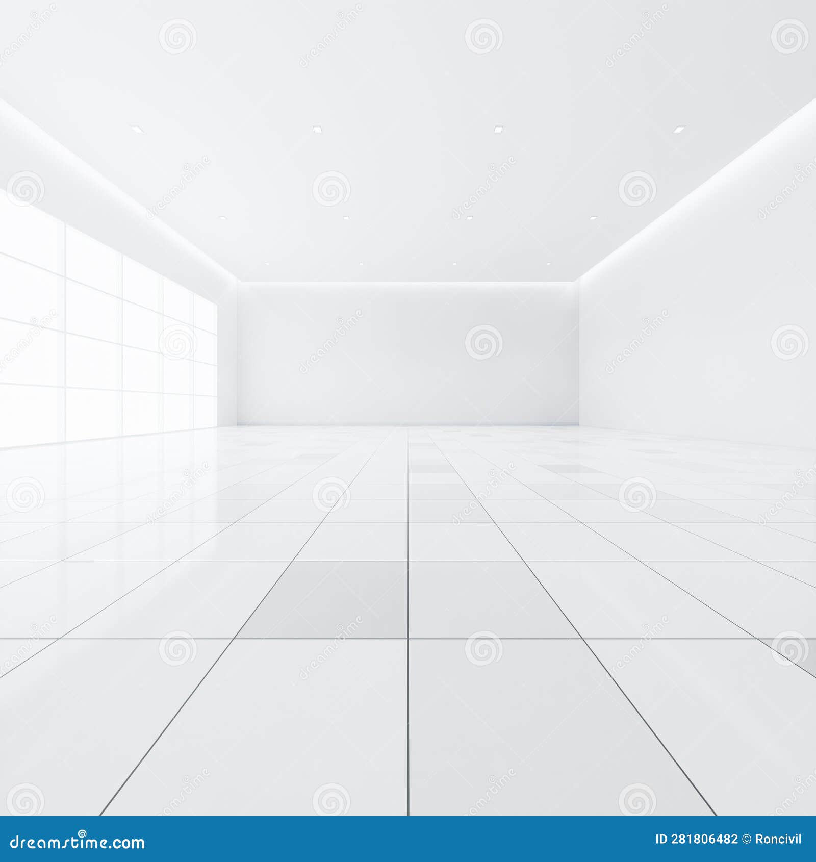 3d Rendering of Empty Room and Tile Floor for Background Stock ...