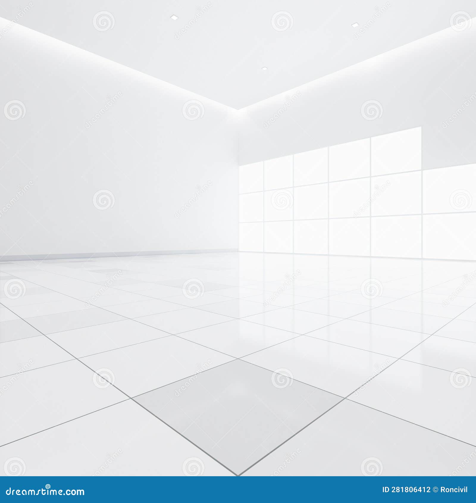 3d Rendering of Empty Room and Tile Floor for Background Stock ...