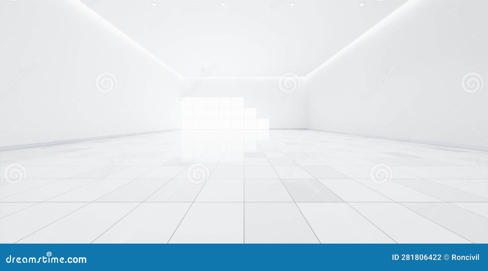 3d Rendering of Empty Room and Tile Floor for Background Stock ...