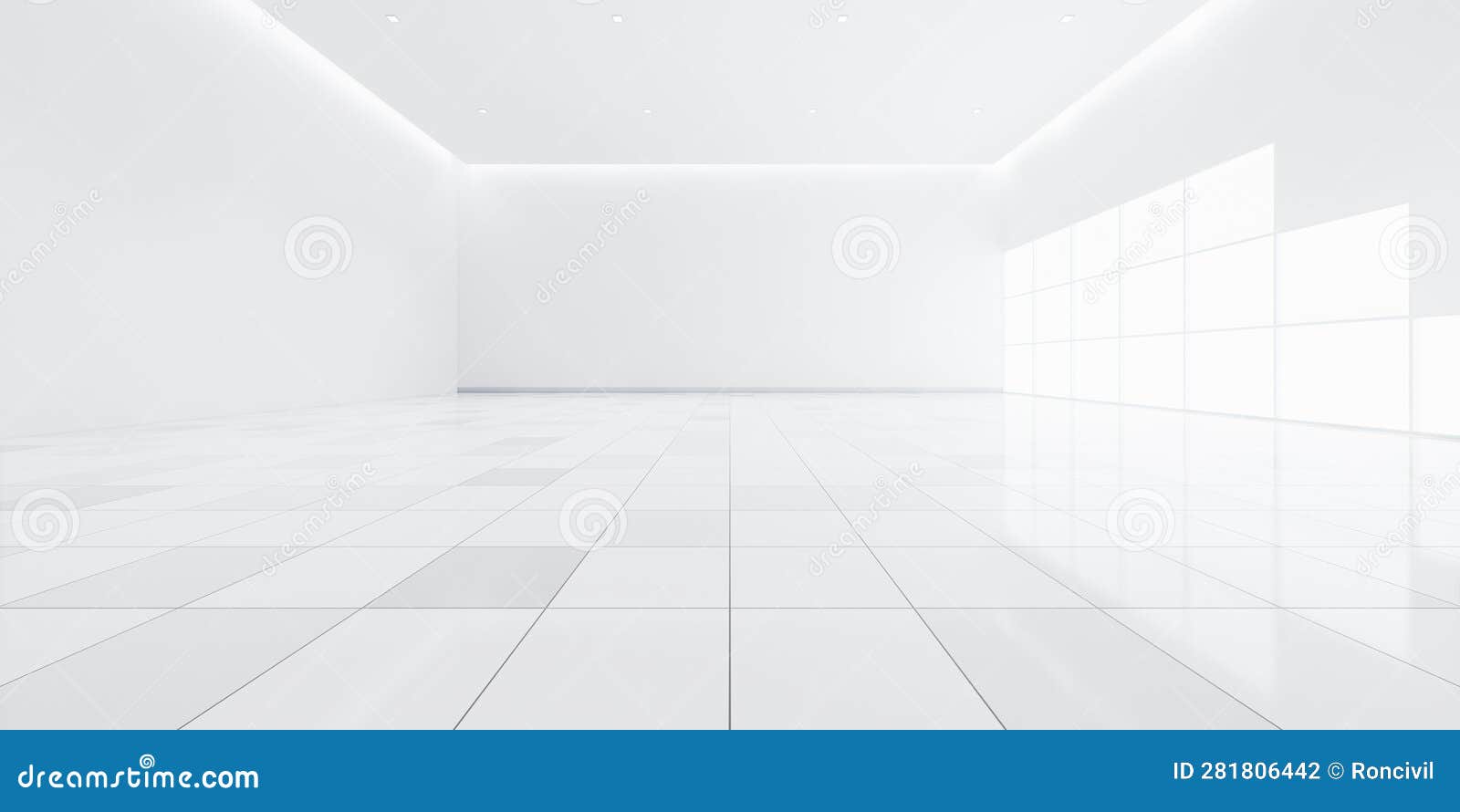 3d Rendering of Empty Room and Tile Floor for Background Stock ...