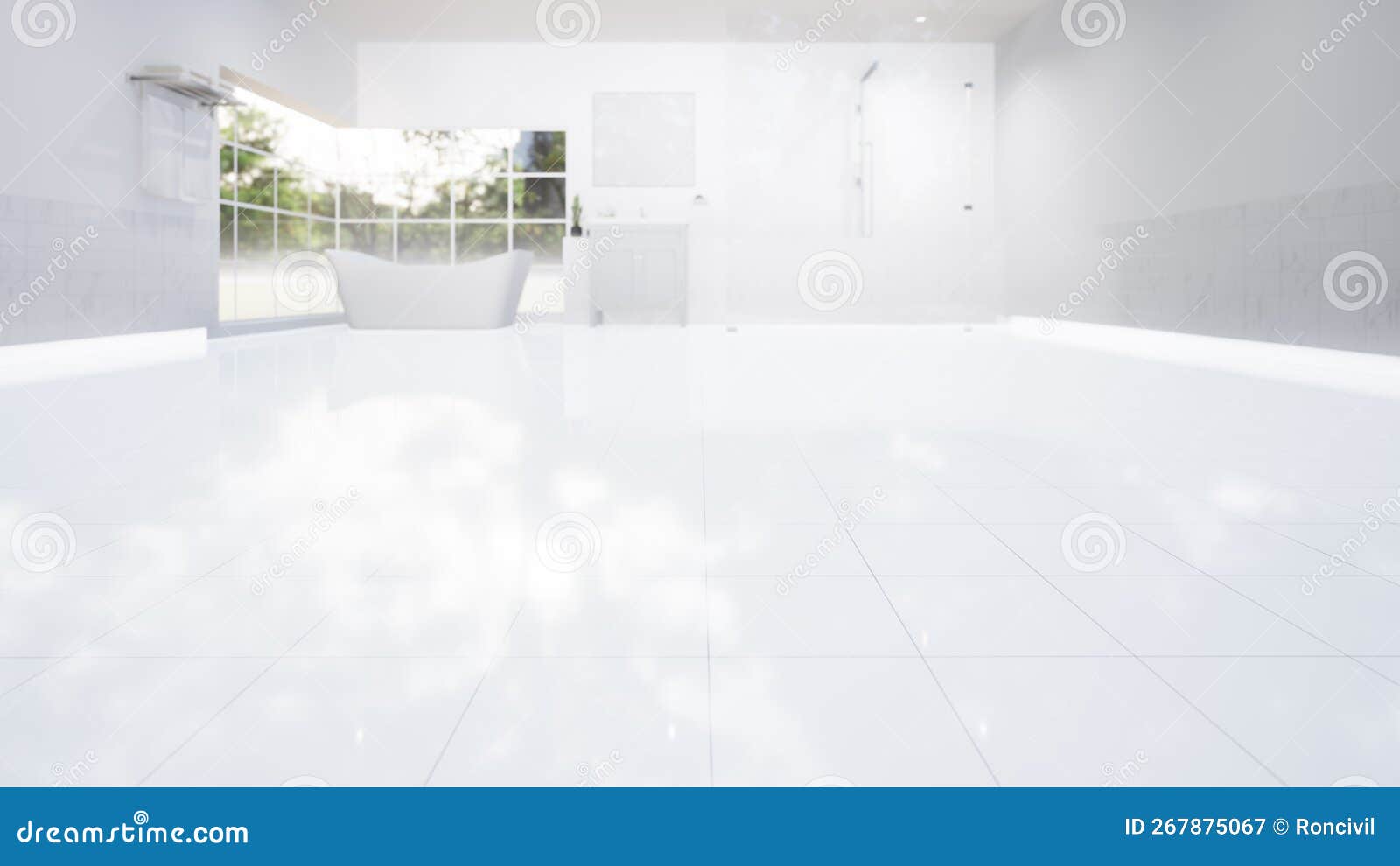 3d Rendering of Empty Space and Floor Outside Showroom Stock ...