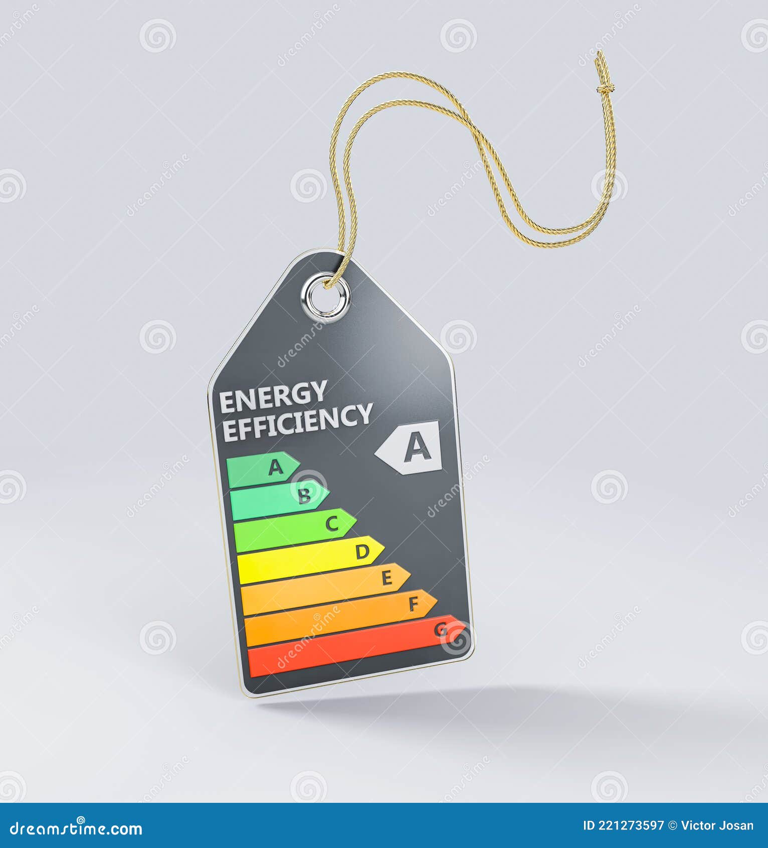 3d Rendering of Energy Efficiency Concept with Energy Rating Chart ...
