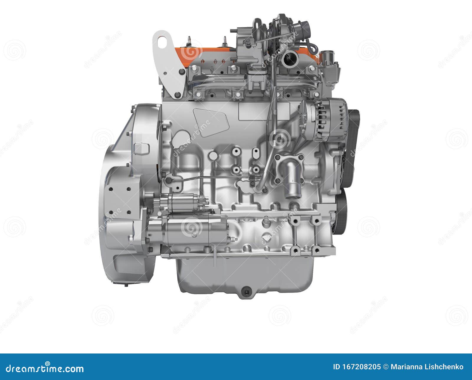 3D Rendering Engine for Car Left View on White Background No Shadow ...