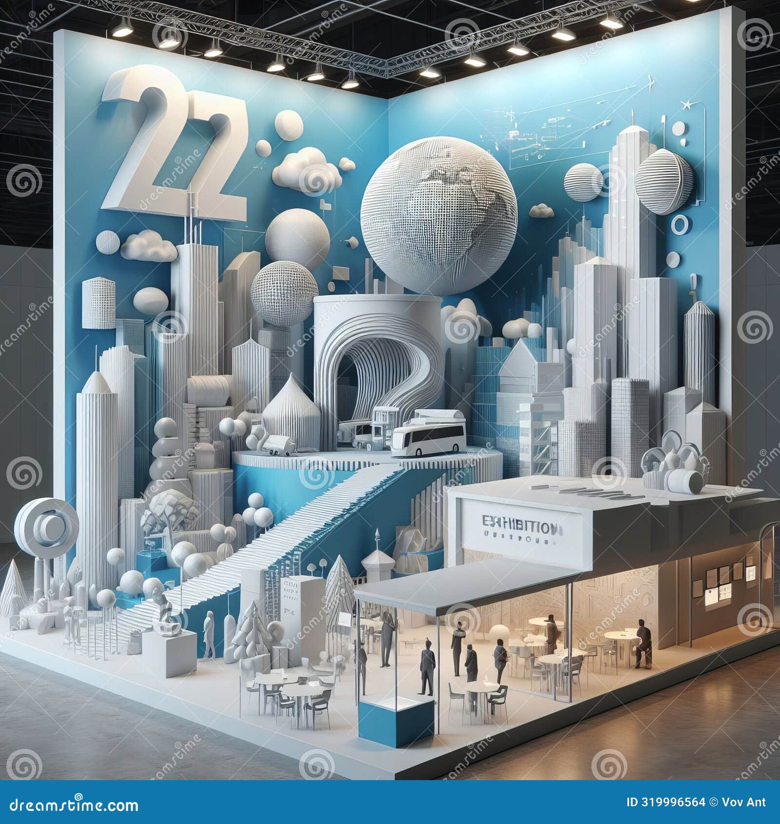 199 73. 3D Rendering For Exhibition Booth Design_ Prod Royalty-Free ...