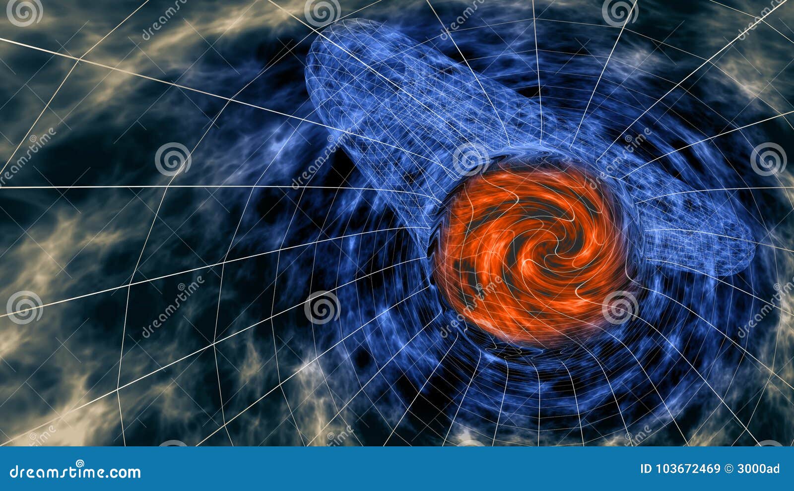 3D Wormhole abstract stock illustration. Illustration of light - 103672469