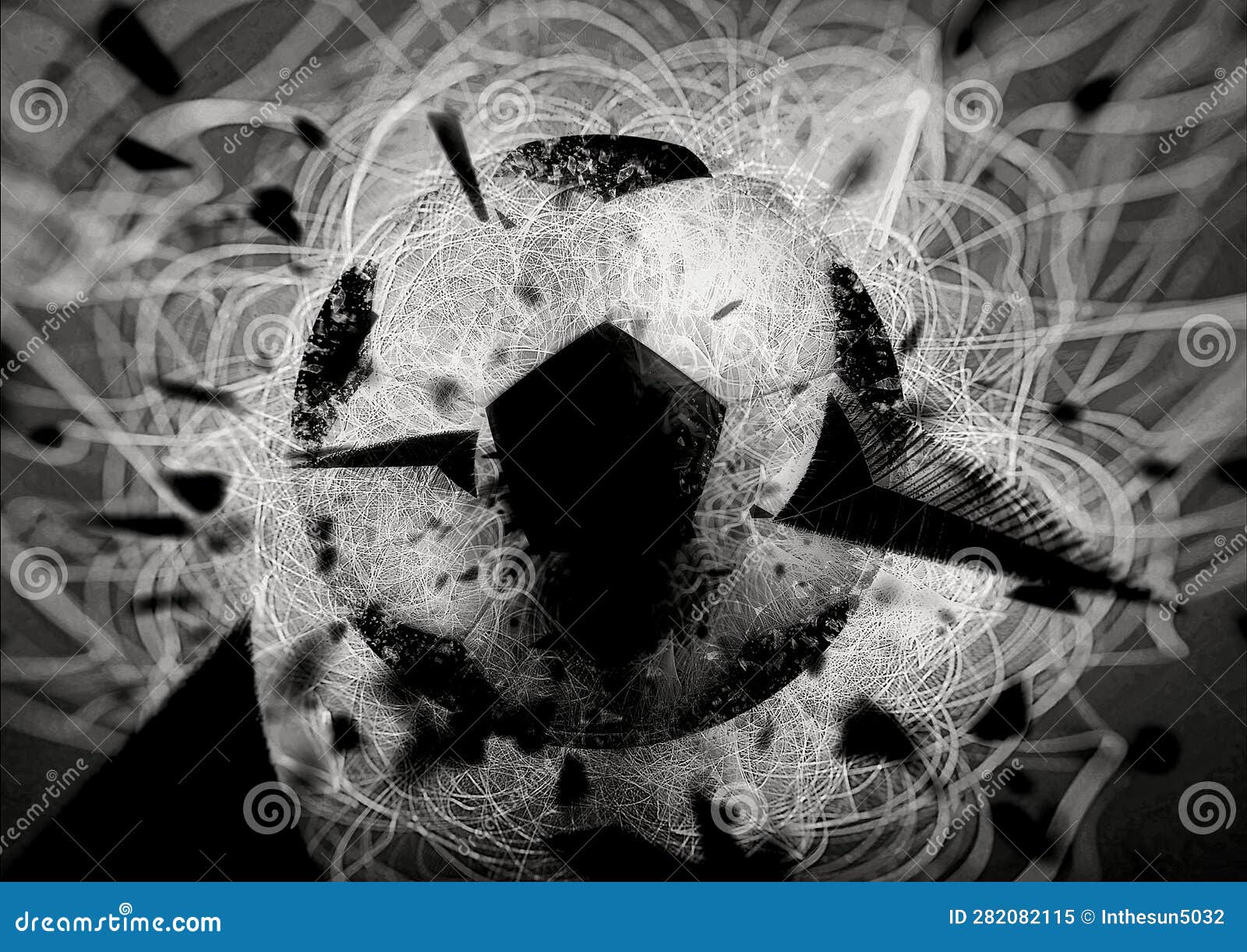 3d Rendering Exploding Soccer Ball Stock Illustration - Illustration of ...
