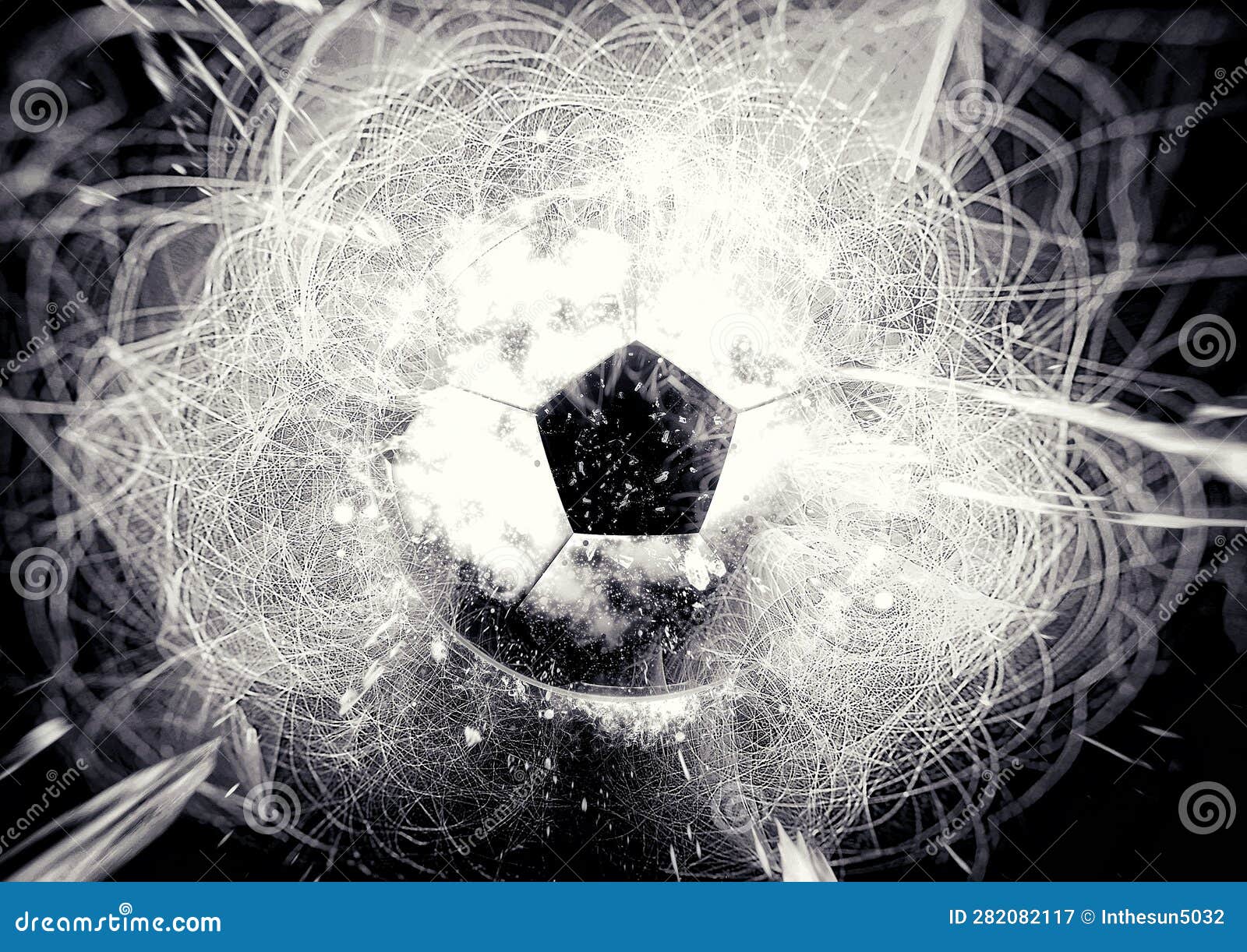 3d Rendering Exploding Soccer Ball Stock Illustration - Illustration of ...