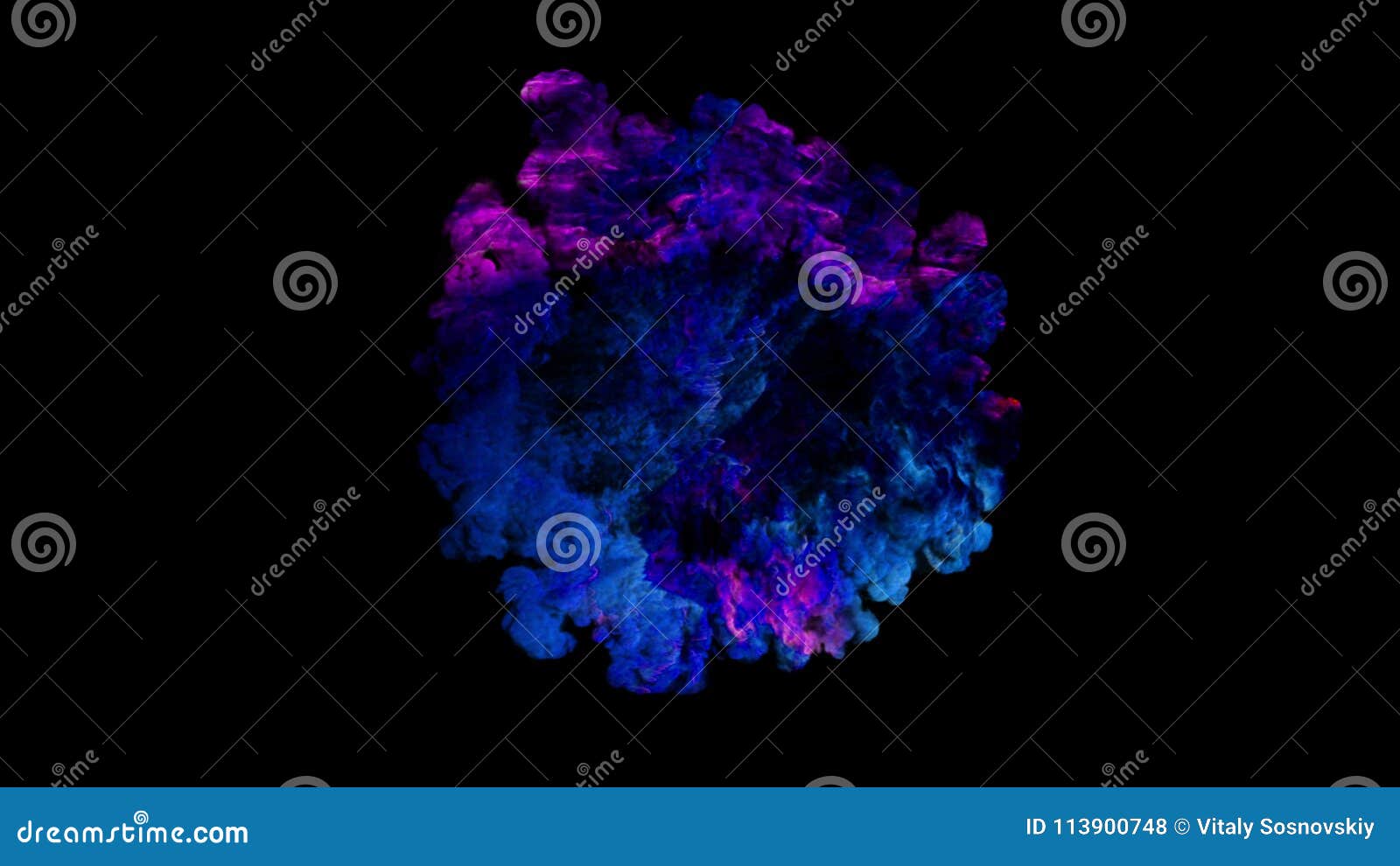3D Rendering of Explosion, Smoke, Effect Shock Wave and Diverging Waves ...