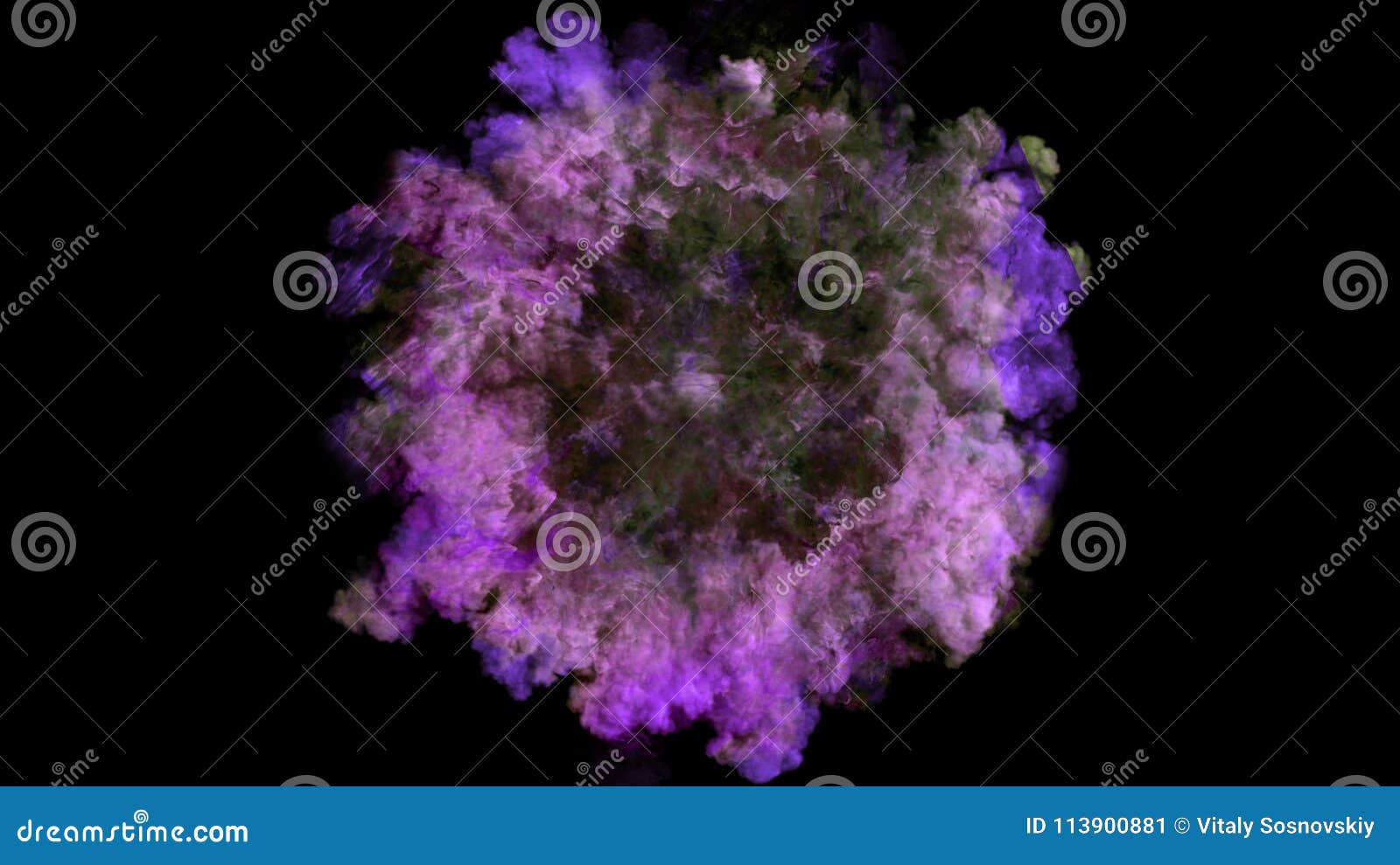 3D Rendering of Explosion, Smoke, Effect Shock Wave and Diverging Waves ...