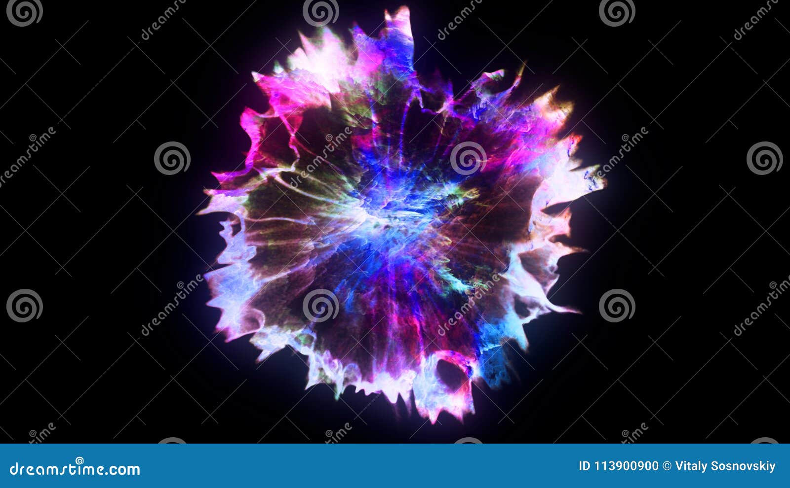 3D Rendering of Explosion, Smoke, Effect Shock Wave and Diverging Waves ...