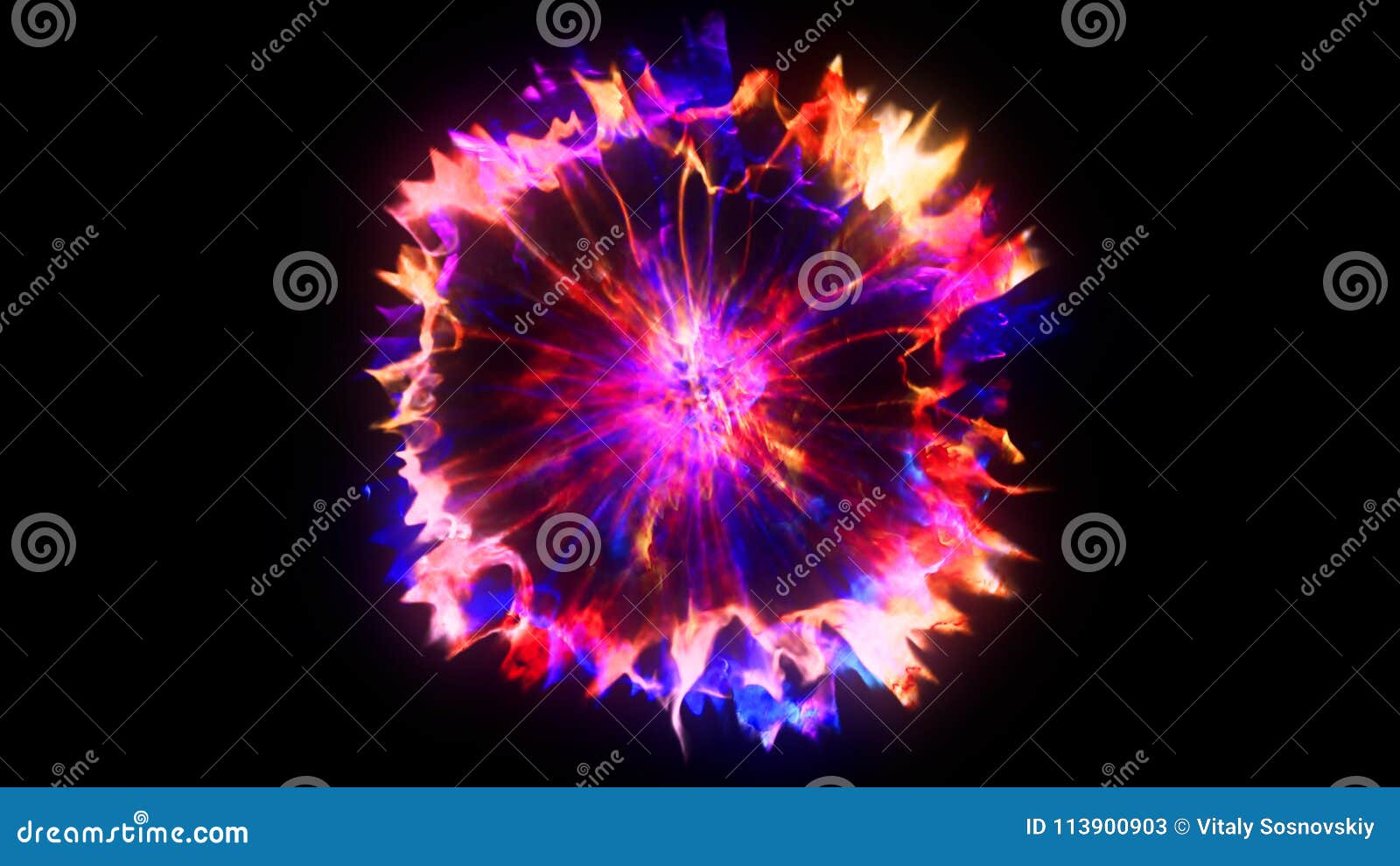 3D Rendering of Explosion, Smoke, Effect Shock Wave and Diverging Waves ...