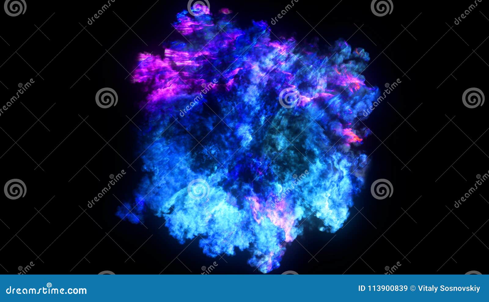 3D Rendering of Explosion, Smoke, Effect Shock Wave and Diverging Waves ...
