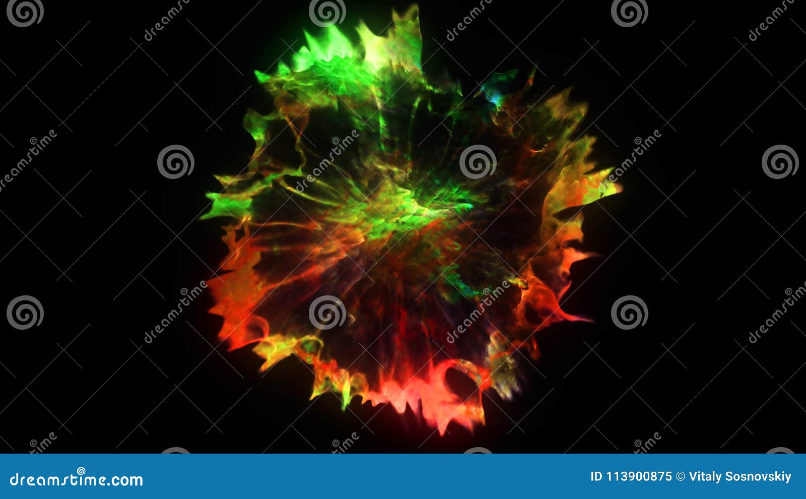 3D Rendering of Explosion, Smoke, Effect Shock Wave and Diverging Waves ...