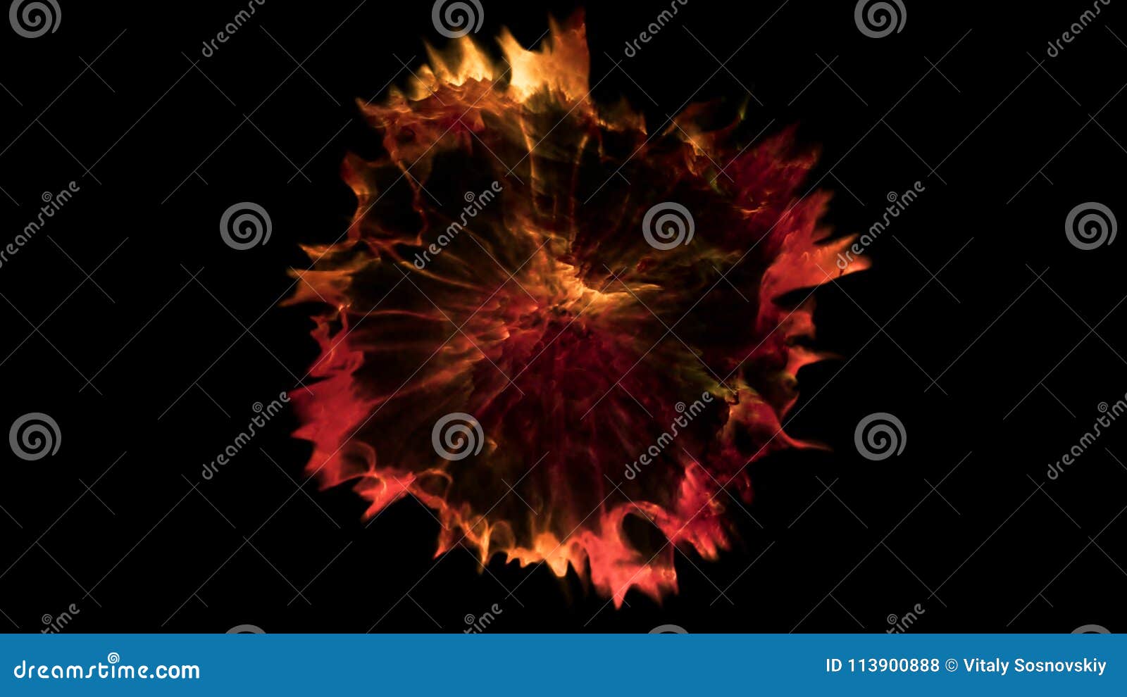 3D Rendering of Explosion, Smoke, Effect Shock Wave and Diverging Waves ...