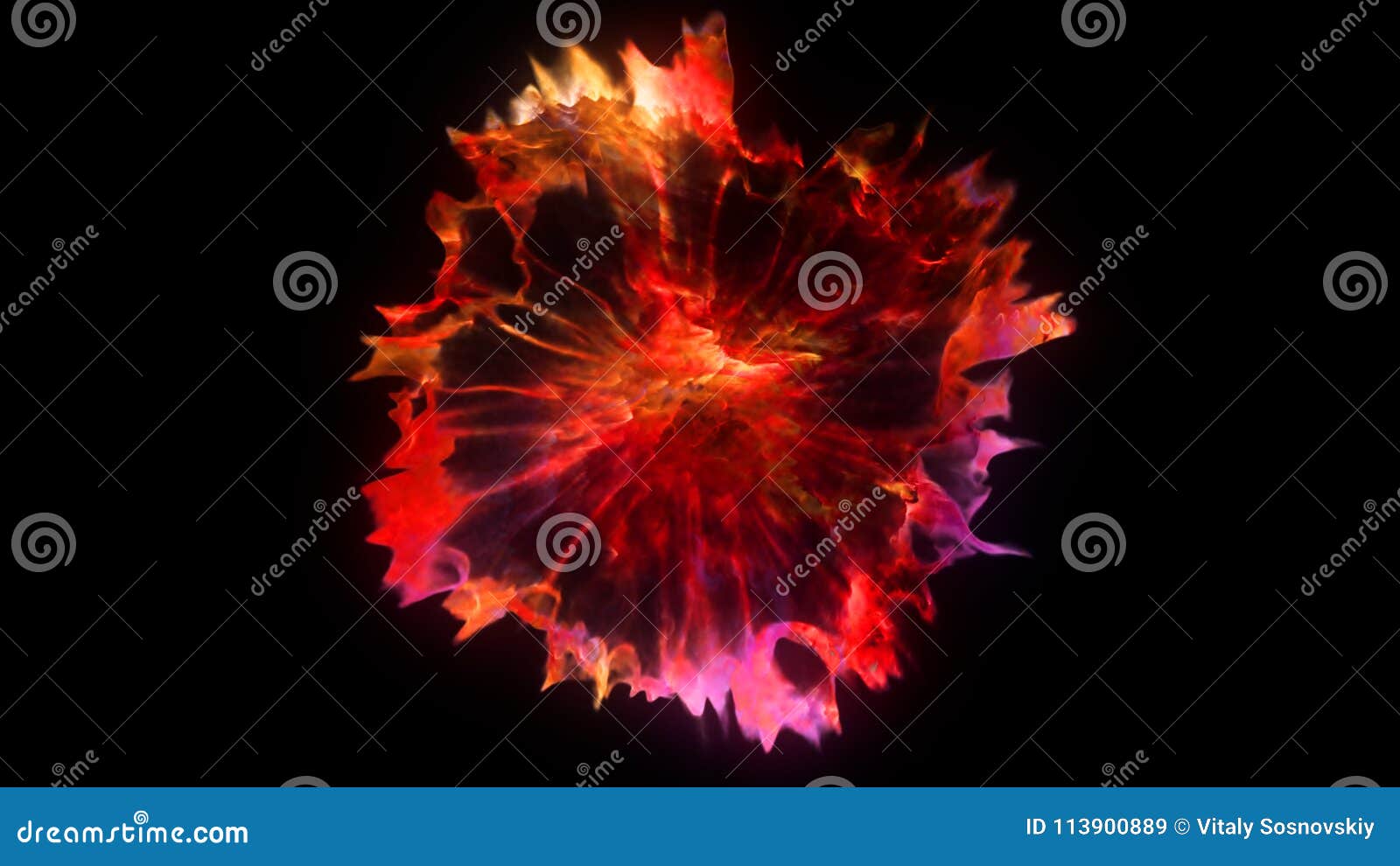 3D Rendering of Explosion, Smoke, Effect Shock Wave and Diverging Waves ...
